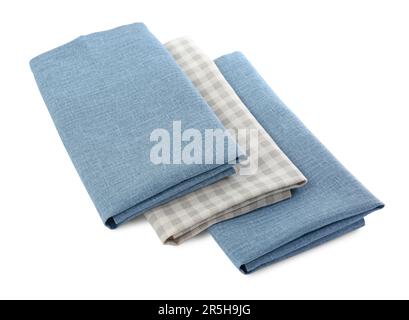 Fabric napkins for table setting isolated on white Stock Photo - Alamy