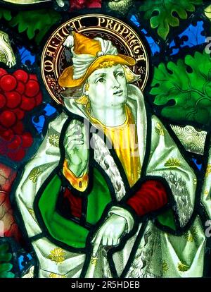 Prophet Micah, stained glass window, by Charles Kempe, 1879, Stanhoe ...