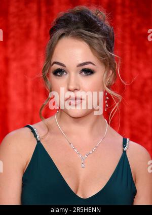 Manchester. UK. Ellie Dadd at the British Soap Awards 2023. The Lowry ...