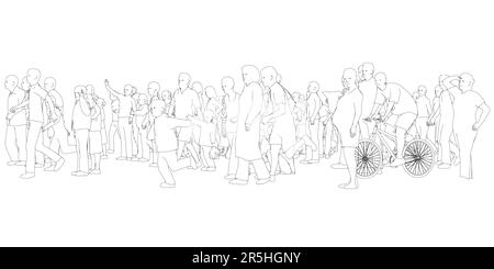 People from diverse background crowd illustration Stock Vector Image ...
