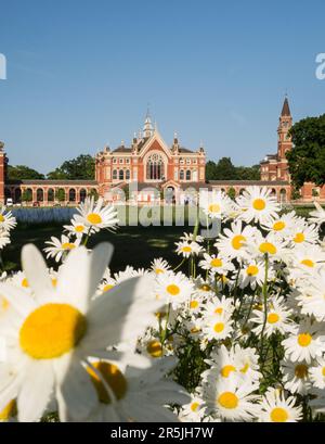 Dulwich College buildings and grounds on a glorious summer's day set ...