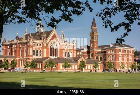 Dulwich College buildings and grounds on a glorious summer's day set ...
