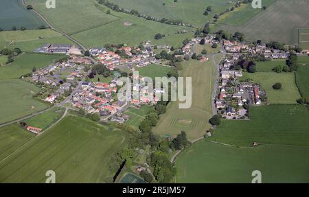 aerial view of Aldbrough St John near Richmond, North Yorkshire, UK ...