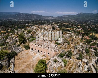 Kayakoy Ancient City Aerial View Stock Photo - Alamy
