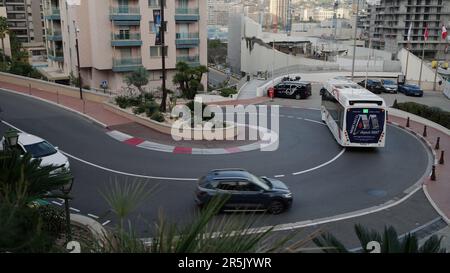 MONACO MONTE-CARLO - CIRCA MARCH, 2023: famous hairpin turn near ...