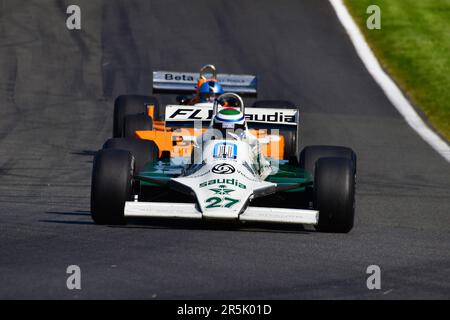 Mark Hazell, Williams FW07B, Masters Racing Legends, two races of ...