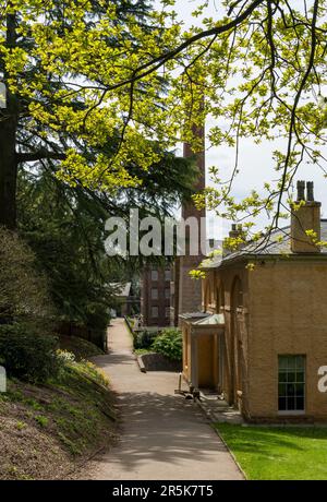 Exterior of restored cotton spinning and weaving mill in north of ...