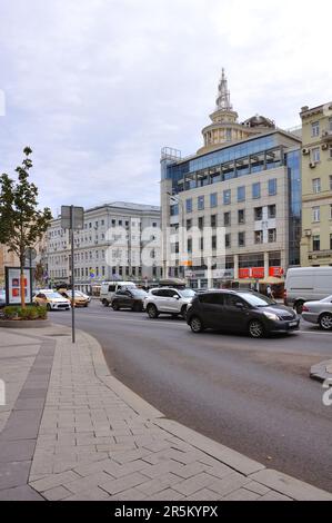 Moscow, Russia - 10 March. 2000. Stalinist architecture on the Garden ...