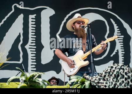 Isaac Gibson of 49 Winchester performs at Railbird Music Festival on ...