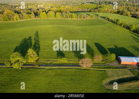 Aerial view of Brookview Farm in Chester, N.Y., on May 6, 2023 Stock ...