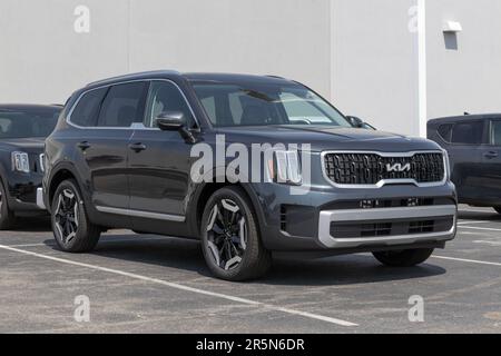 Avon - Circa June 2023: Kia EV6 EV Electric Vehicle display at a ...