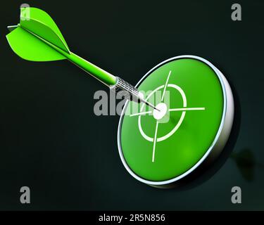 High resolution rendering of a green dart Stock Photo - Alamy