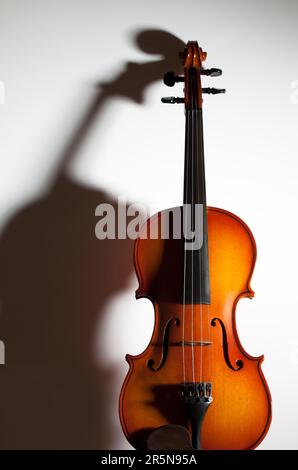 Violin with soft shadow and copy space Stock Photo - Alamy