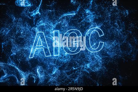 AIGC concept, logo of AIGC, 3d rendering. Digital drawing Stock Photo ...