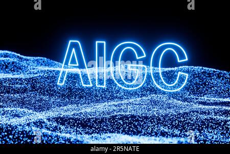 AIGC concept, logo of AIGC, 3d rendering. Digital drawing Stock Photo - Alamy