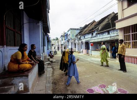 The street of Agraharam the brahmins residence area surrounding the ...