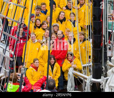 Prince Edward onboard the Spirit of New Zealand Sail Training Ship ...