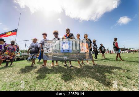 Thursday Island, Australia. 02nd June, 2023. Iama Island Dance Team ...