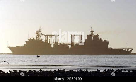 The Chinese Fuchi-class fleet oiler Qiandao Hu is seen departing Naval ...