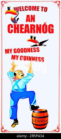 A classic vintage advert for Irish Guinness Stock Photo - Alamy