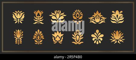 Text boarder divider Mughal symbol for printing in typography. Floral ...