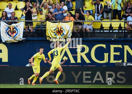 Jorge Pascual (Villarreal CF, #43) celebrate after scoring the goal ...