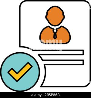 Verified Id Card Icon . Simple vector illustration for web, print files ...