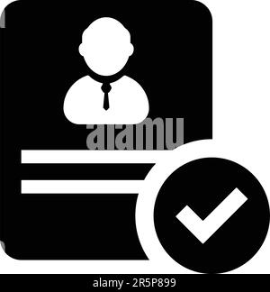 Verified Id Card Icon . Simple vector illustration for web, print files ...