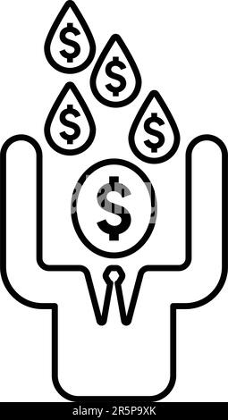 Passive income, funding icon. Commercial use, printed files and ...