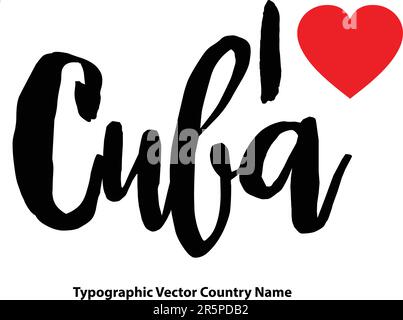 Country Name In Elegant Bold Typography Text Lettering Vector Art ...
