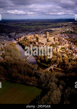 Stunning drone image of the City of Durham taken from above Observatory ...