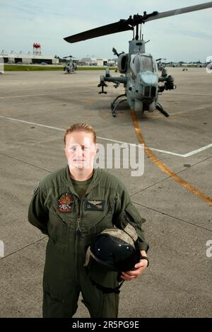 Portrait of a female Marine First Lieutenant, who has served two tours ...