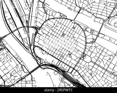 Vector road map of the city of Mannheim in Germany on a white ...