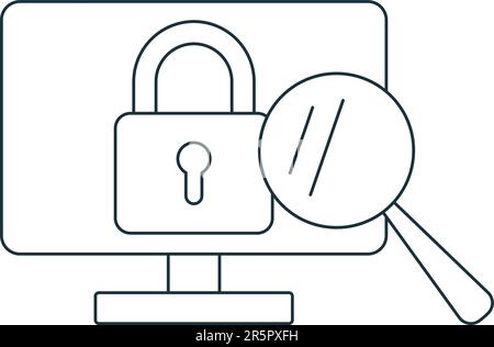 Security monitoring icon. Monochrome simple sign from security ...