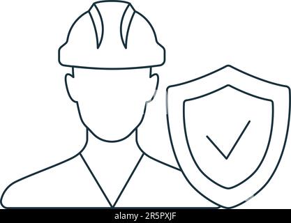Workplace safety icon. Monochrome simple sign from security collection ...