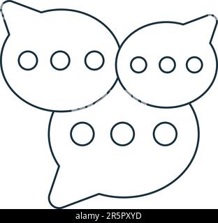 Discourse icon. Monochrome simple sign from speech collection ...