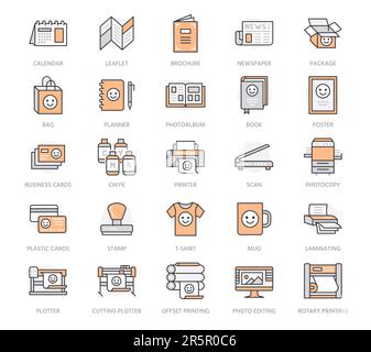 Printing color icons set. Polygraphy and typography. Digital image, printers, cmyk color model ...