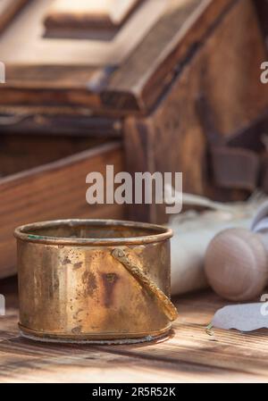 Ancient roman writing and documents management implements. Military ...