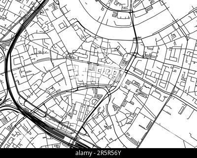 Vector road map of the city of Dresden in Germany on a white background ...