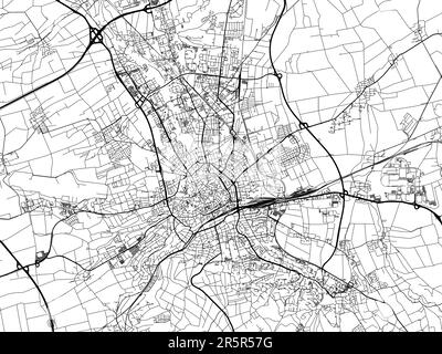 Map of Erfurt City in Germany Stock Photo - Alamy