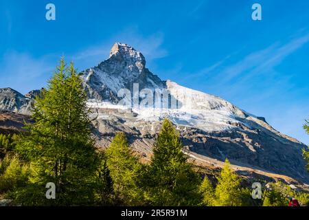 Sunrise on Matternhorn summit. Most famous and highest mountain in ...