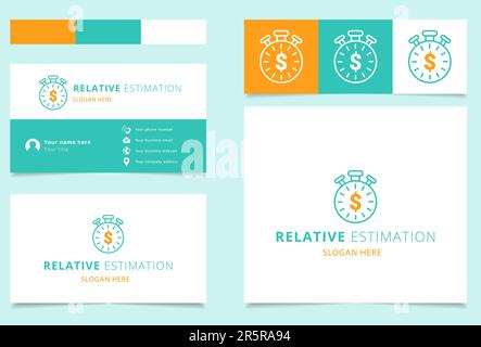 Estimation logo design with editable slogan. Branding book and business ...