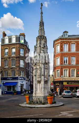 France, Seine-Maritime, Rouen, statue of Napoleon Bonaparte riding a ...