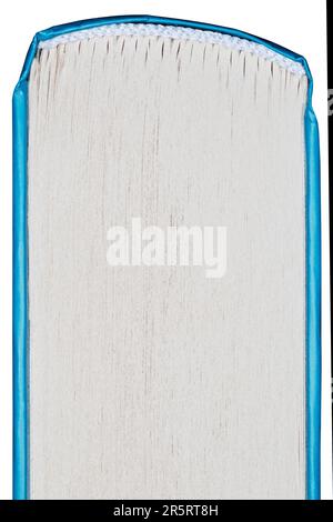 Closeup of the fore edge of a book isolated on white background Stock ...