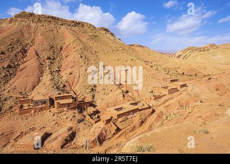 Morocco, Roses Valley, surroundings of Bou Tharar, hamlet built in ...