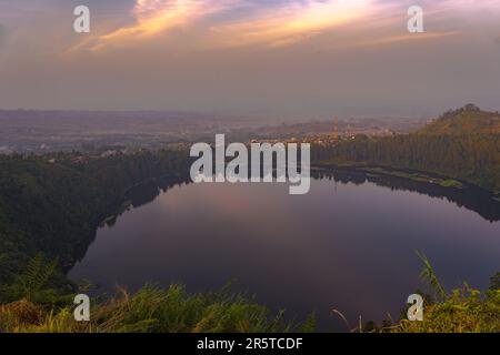 Telaga Menjer or Lake Menjer in Wonosobo, Central java, Indonesia ...