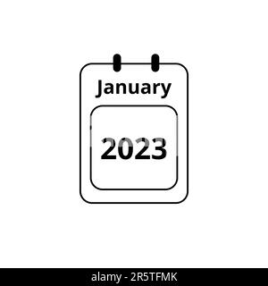 Calendar January 2023 on Blank Note Paper with Free Space for Your ...
