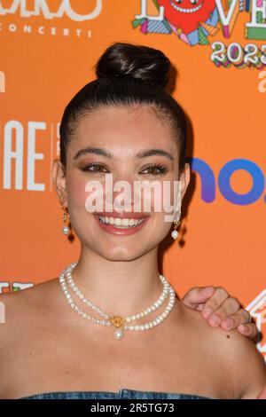 Maria Sole Pollio attends the photocall of presentation LoveMi concert ...