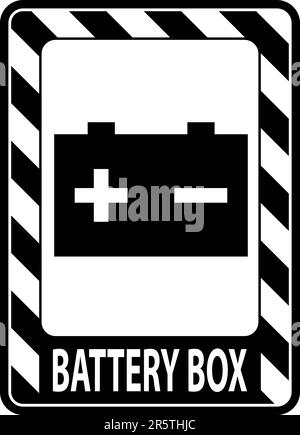 Symbol Battery Sign Battery Box On White Background Stock Vector Image ...