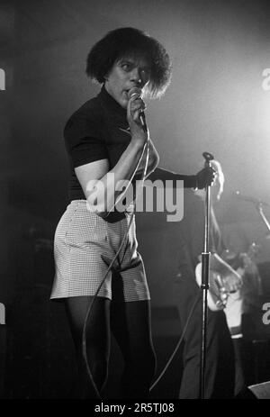 Pauline Black from The Selecter playing live at Cardiff University on 1 ...